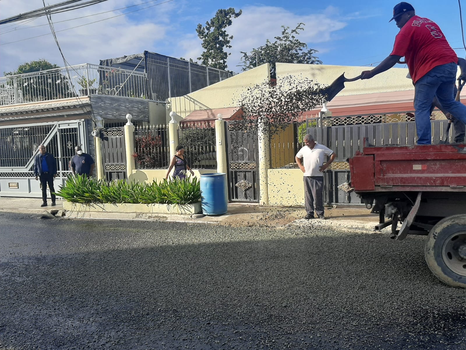 Fidel de Los Santos Alcalde supervisa trabajos de imprimación : Junta ...